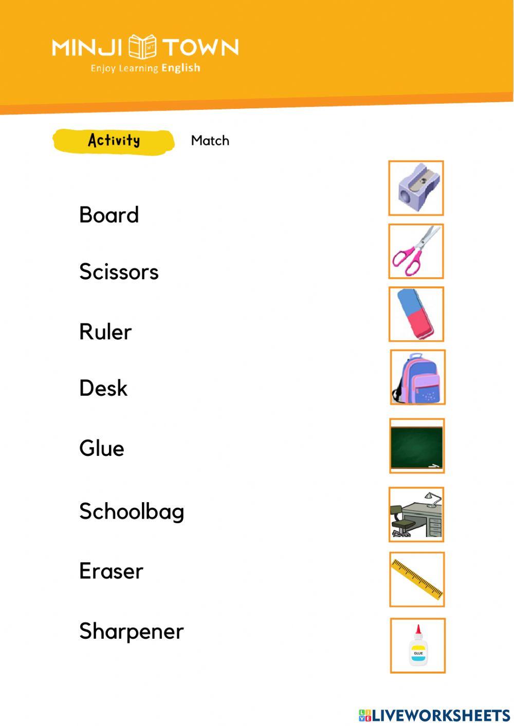 School things online exercise for juniors | Live Worksheets