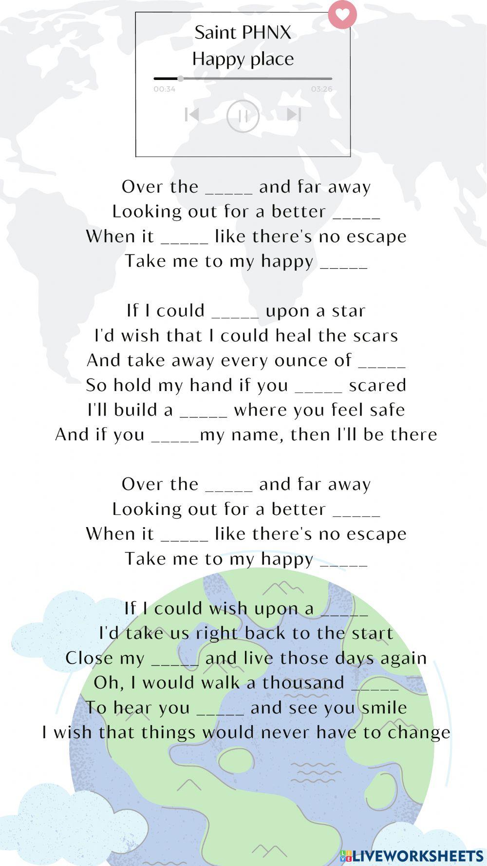 Happy place online exercise for | Live Worksheets