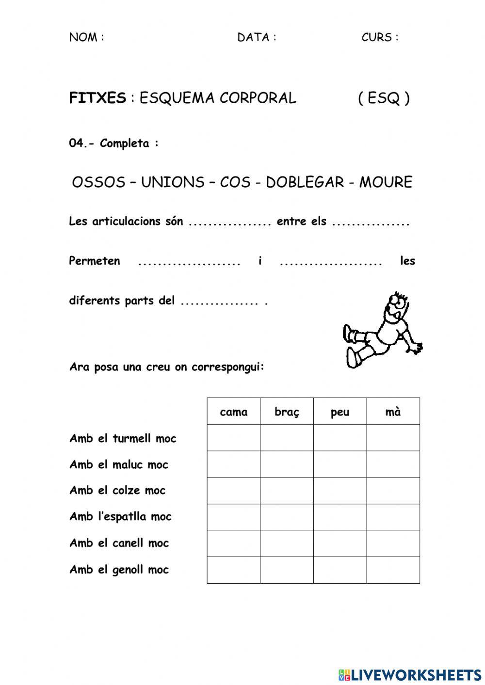 ESQ - Esquema c… | Free Interactive Worksheets | 2121464