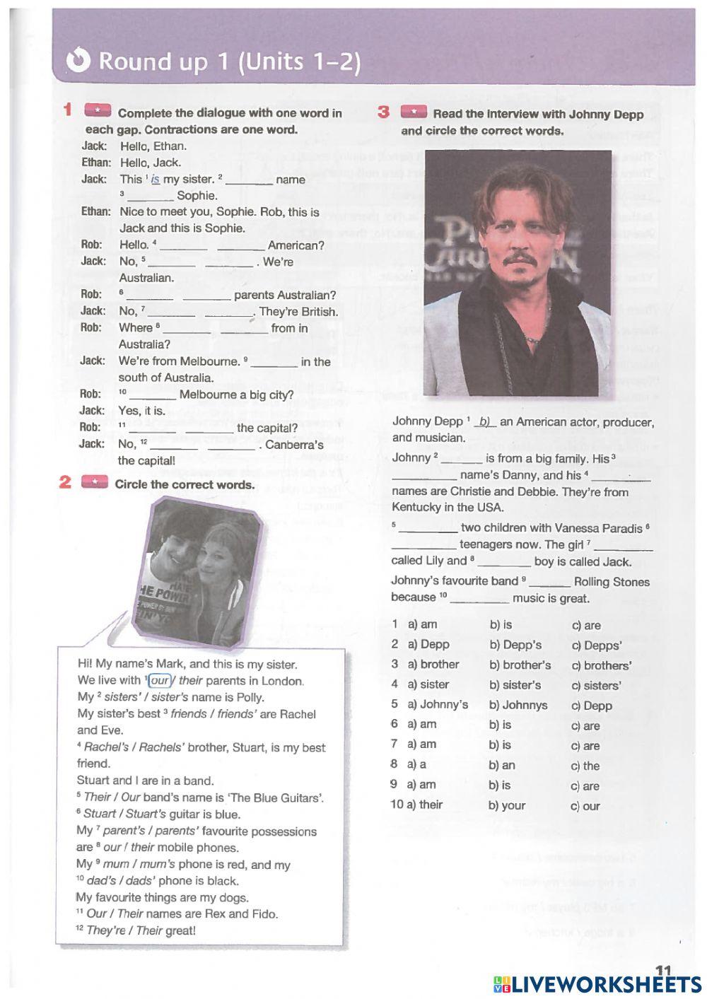 round-up 1-2 online exercise for | Live Worksheets