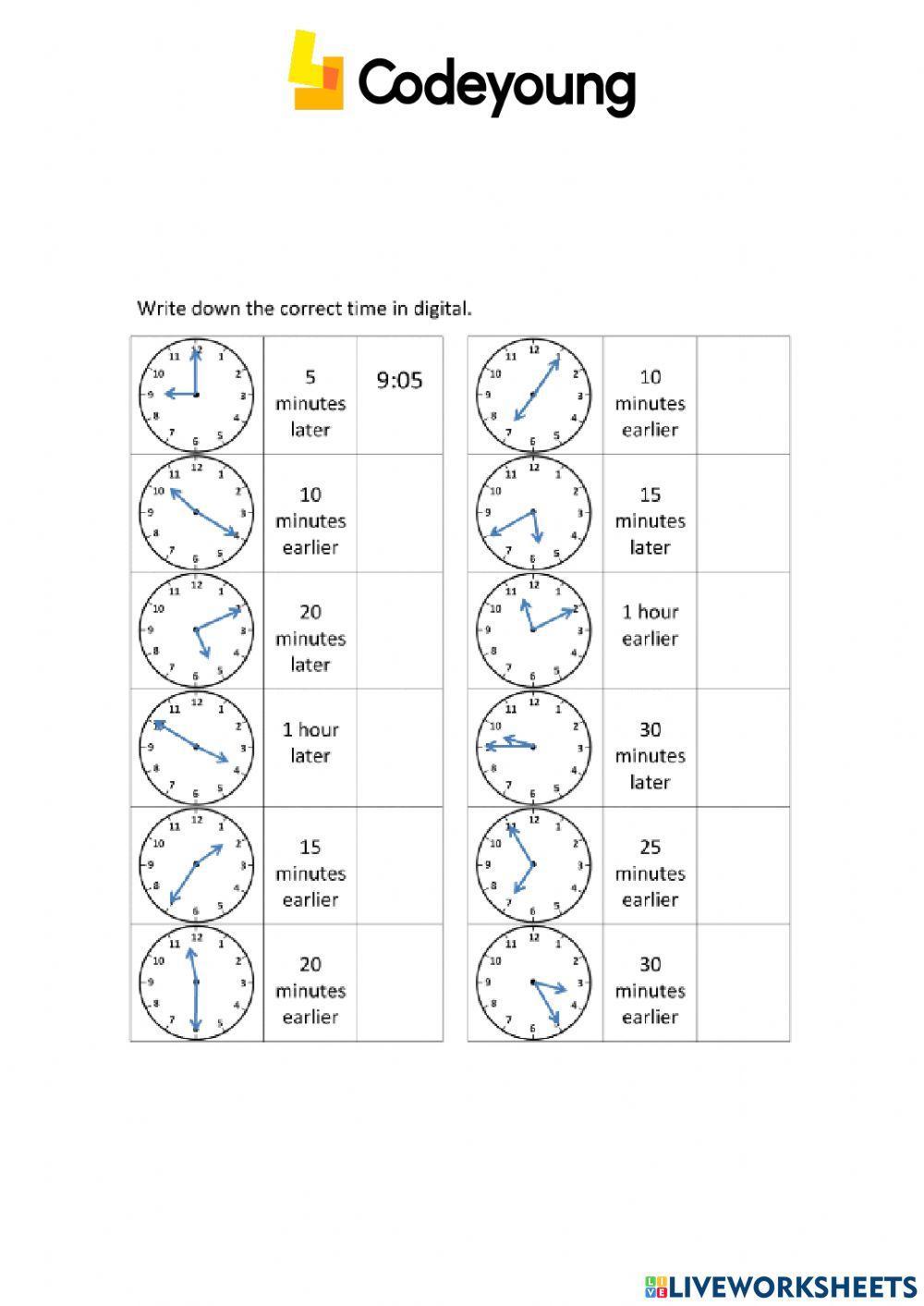 Time 2150 | KHYATI THUKRAL | Live Worksheets
