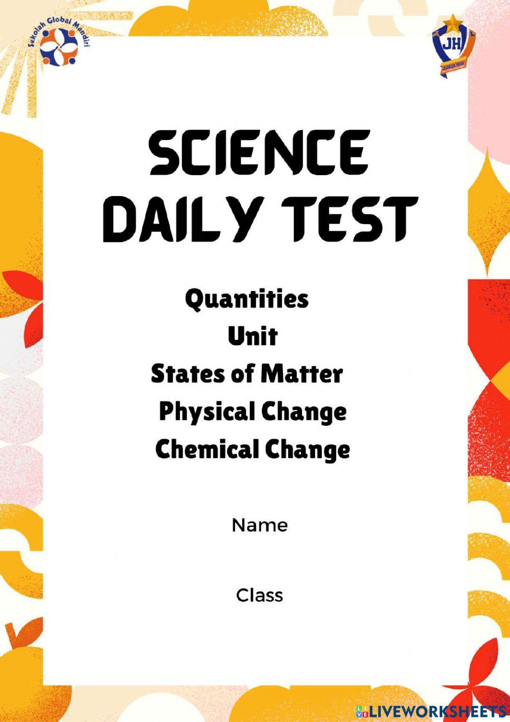 States of Matter, Quantities worksheet | Live Worksheets