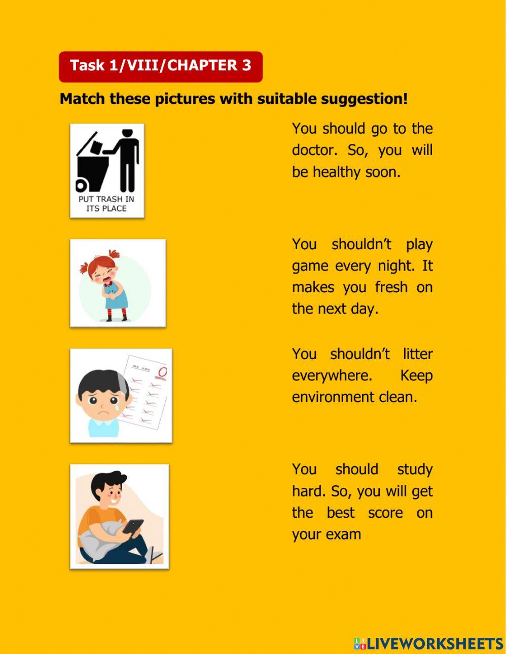 Task 1 Chapter 3 | Free Interactive Worksheets | 2121910