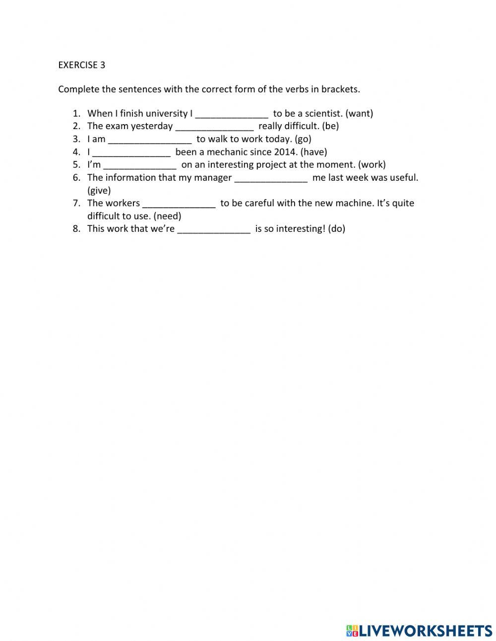 IE1, Unit 3, Speaking, Exercise 3 worksheet | Live Worksheets