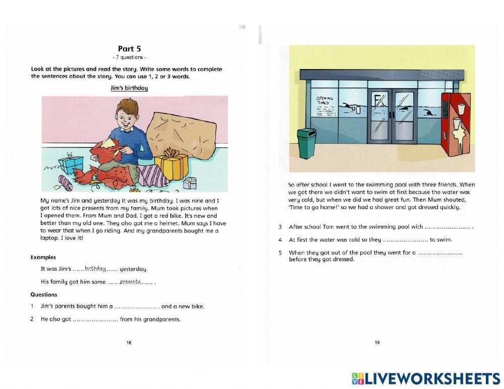 YLE-M-Test 1-2 worksheet | Live Worksheets