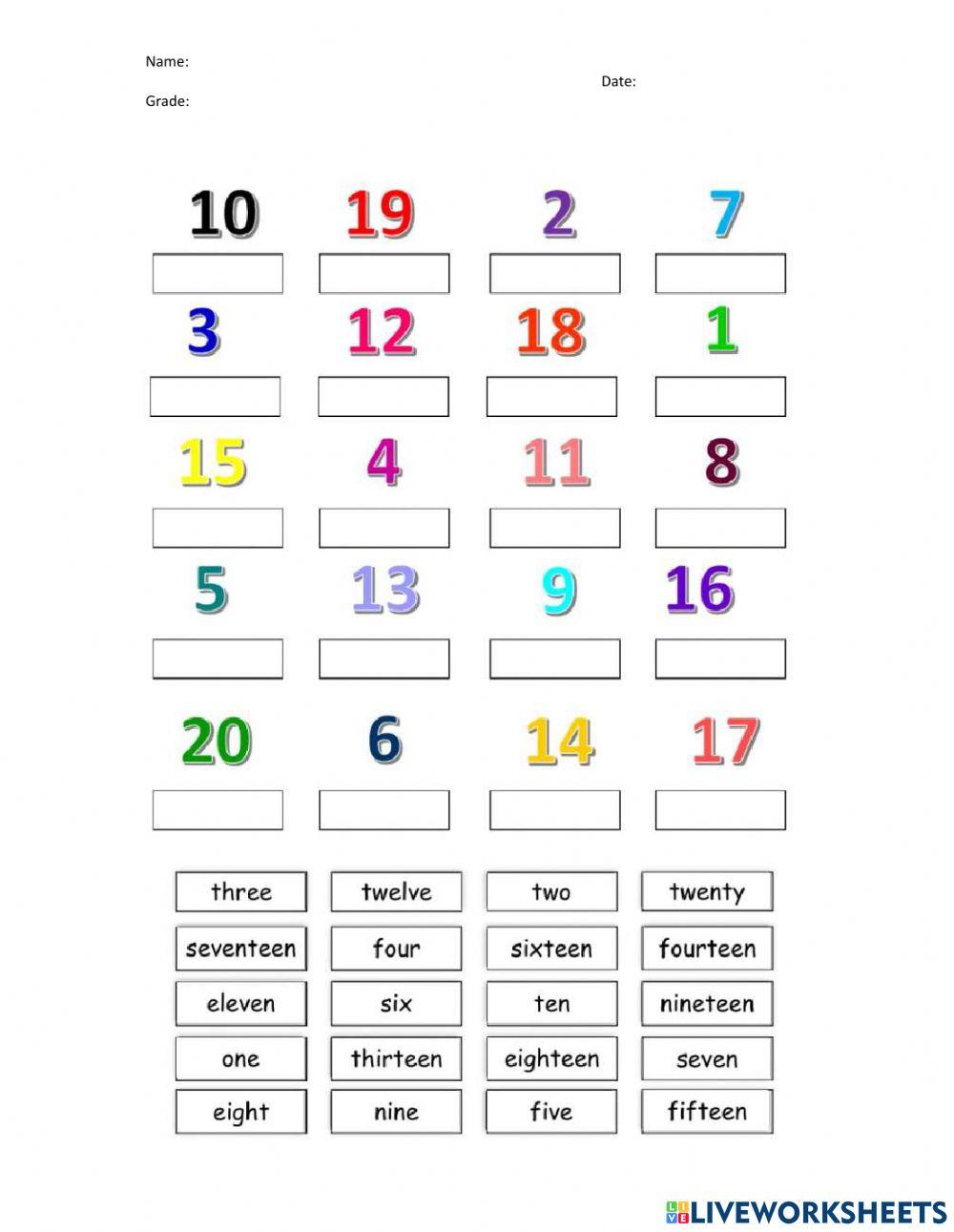 Exercise 1 grade 2 online exercise for | Live Worksheets