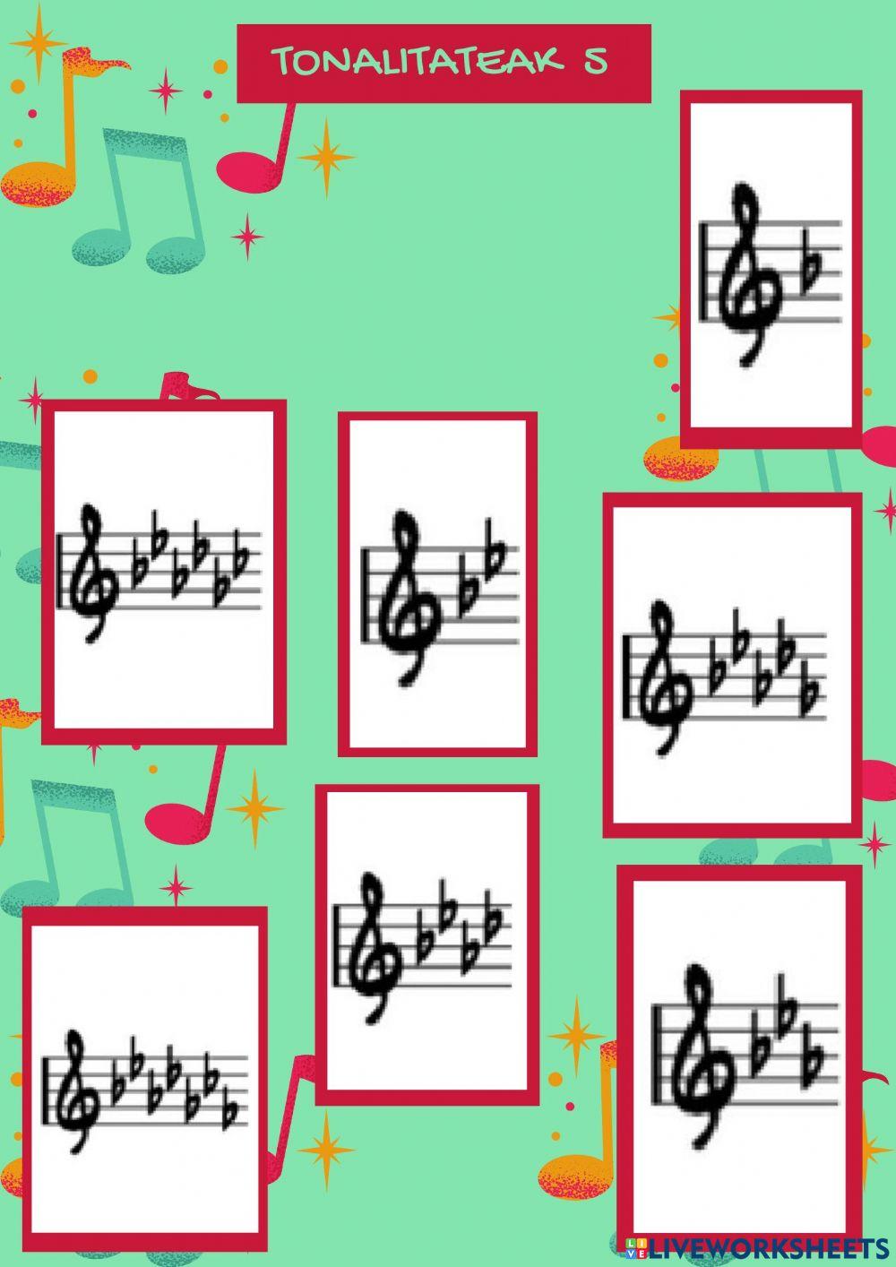 Tonalitateak 5 Bemolak SOL worksheet | Live Worksheets