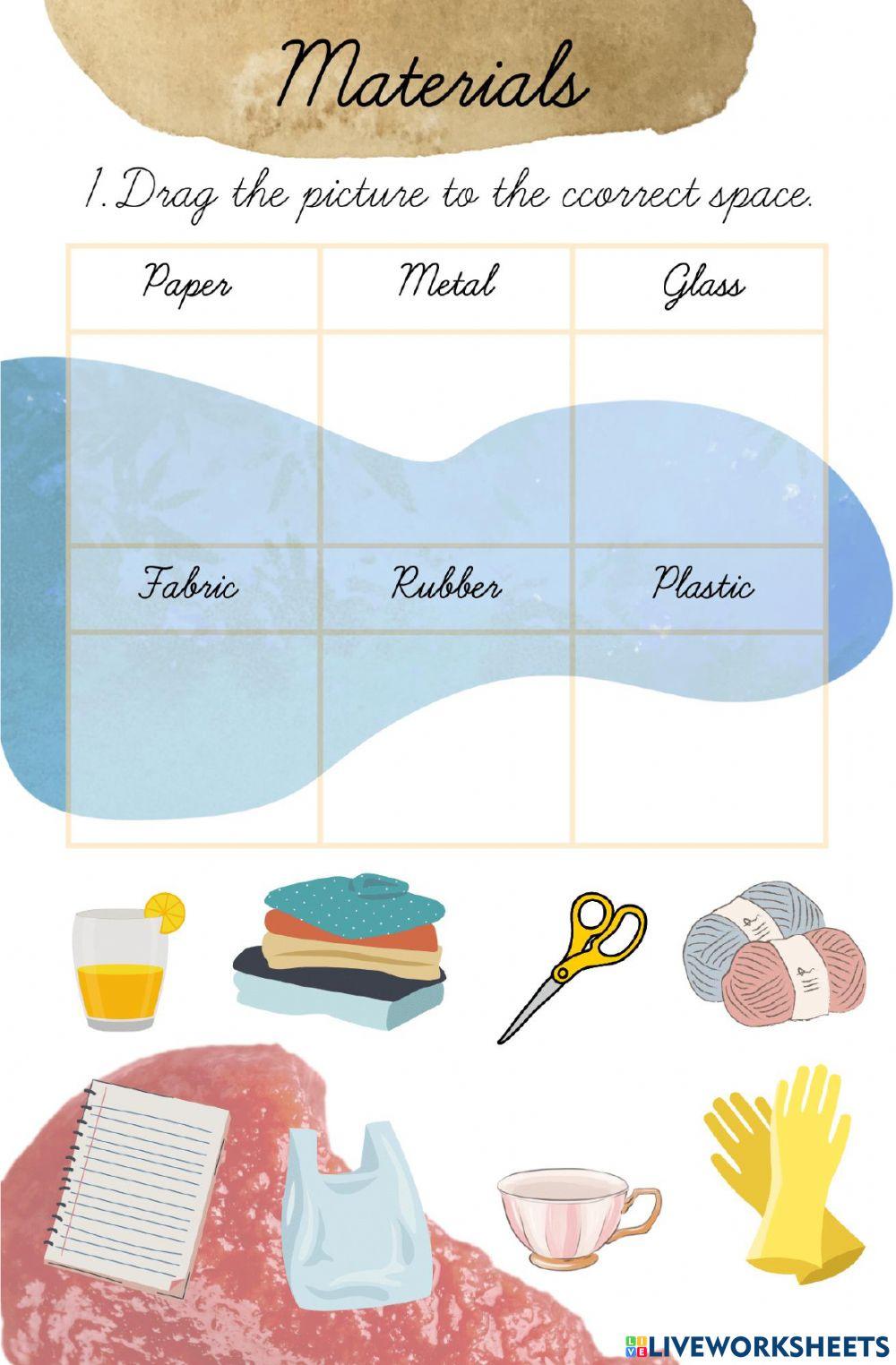 Materials 2122911 | gparamop | Live Worksheets