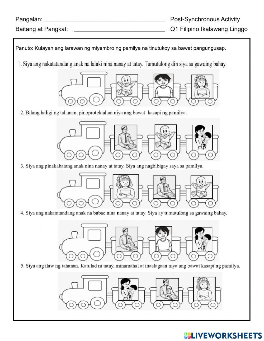 Mga Tungkulin Sa Pamilya Worksheets - vrogue.co