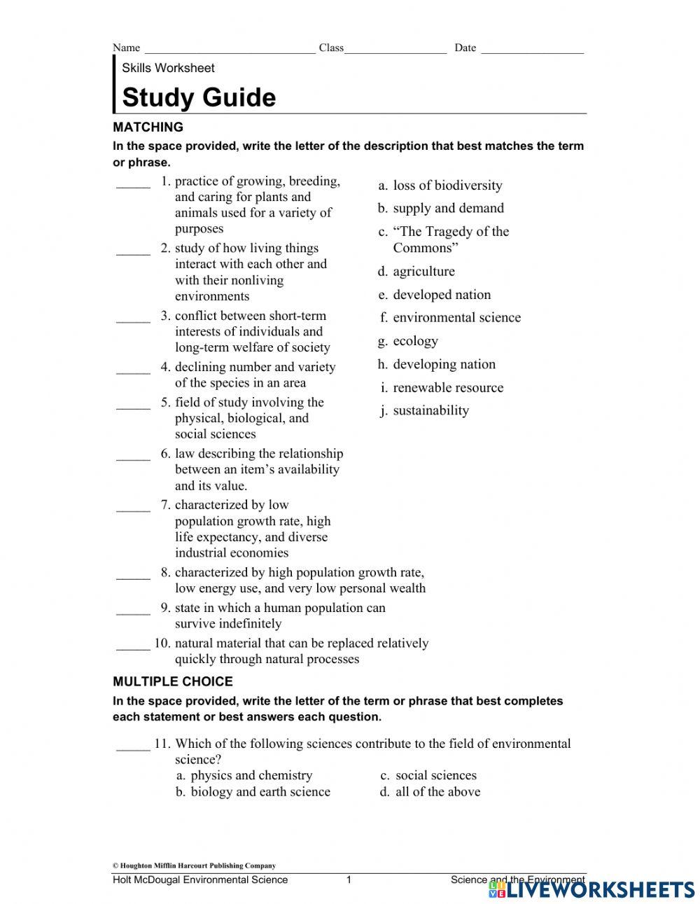 Understanding t… | Free Interactive Worksheets | 2123646