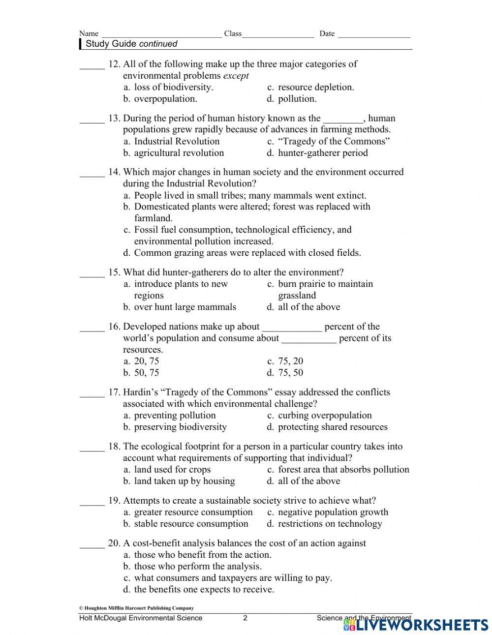 Understanding t… | Free Interactive Worksheets | 2123646