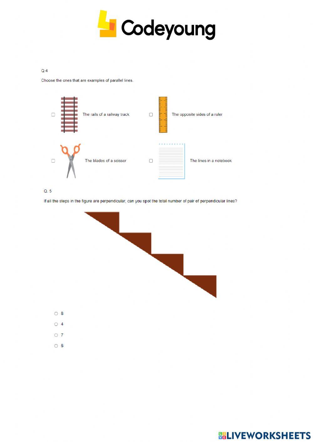 An Introduction to Lines, Line Segments, and Rays interactive worksheet ...