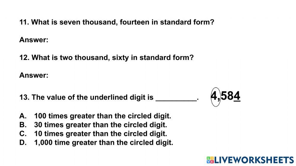 Chapter Review | Live Worksheets