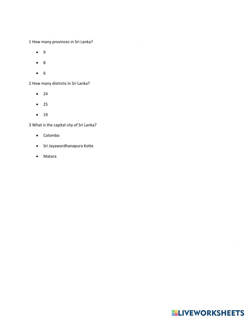 Geography exercise for 6 | Live Worksheets