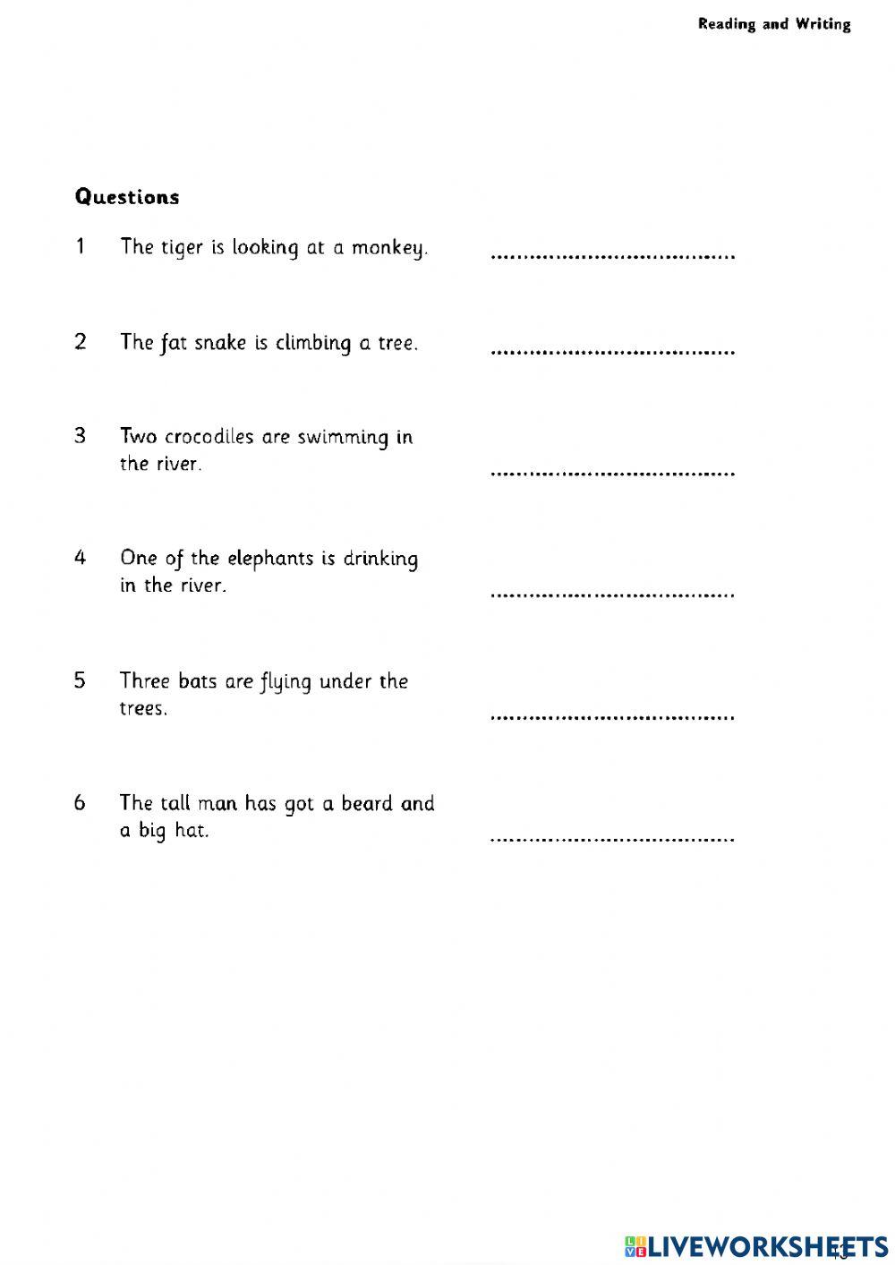 Reading test online exercise for grade 4 | Live Worksheets