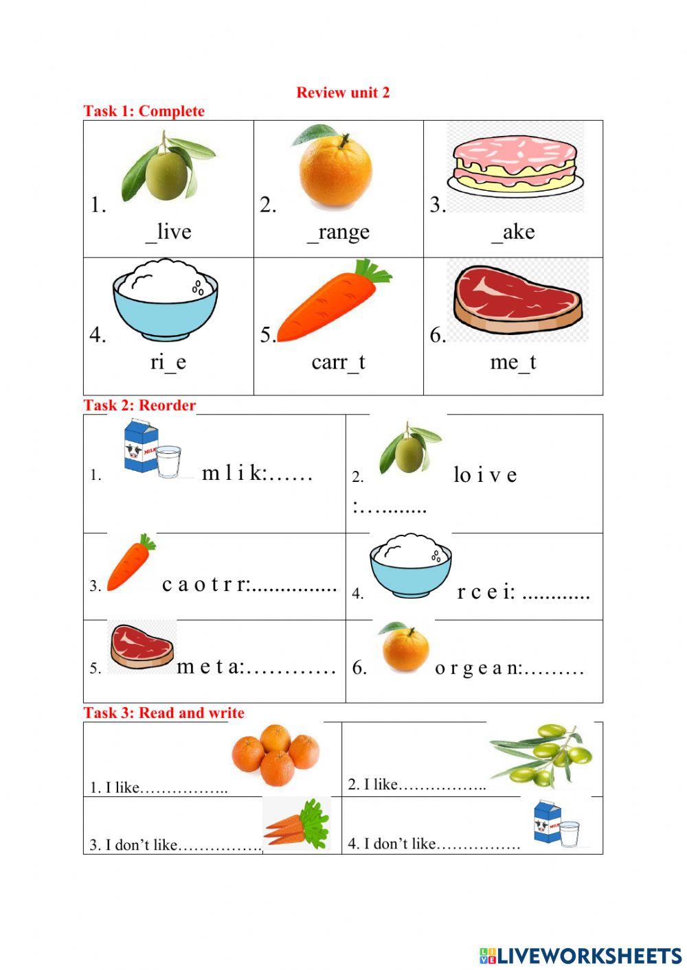 Grade 2: Review unit 2 online exercise for | Live Worksheets