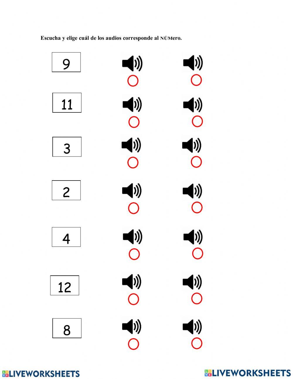 Zahlen 2124564 | LiliamPerez | Live Worksheets