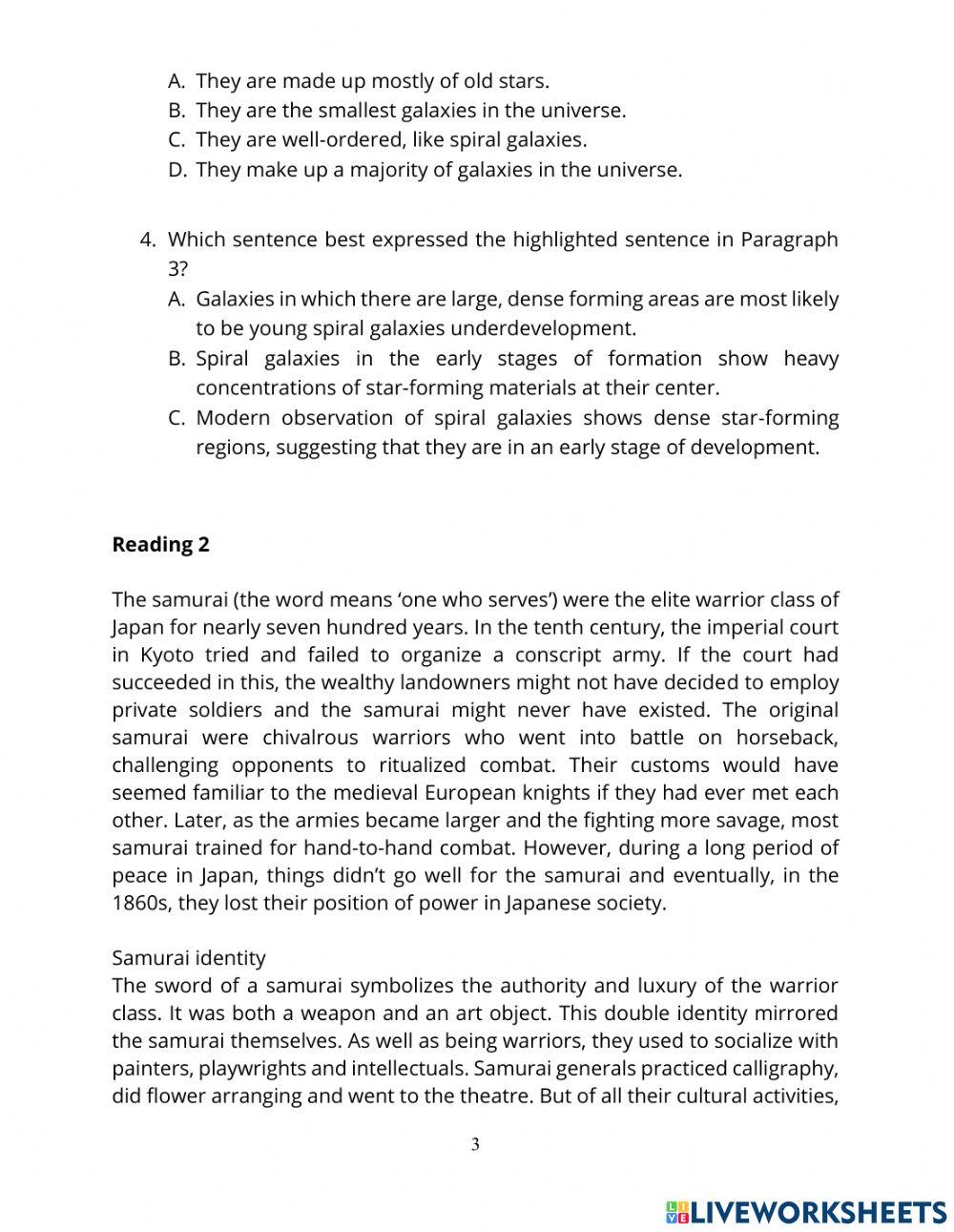 READING PRACTICE FOR FINAL - TRS501 online exercise for | Live Worksheets