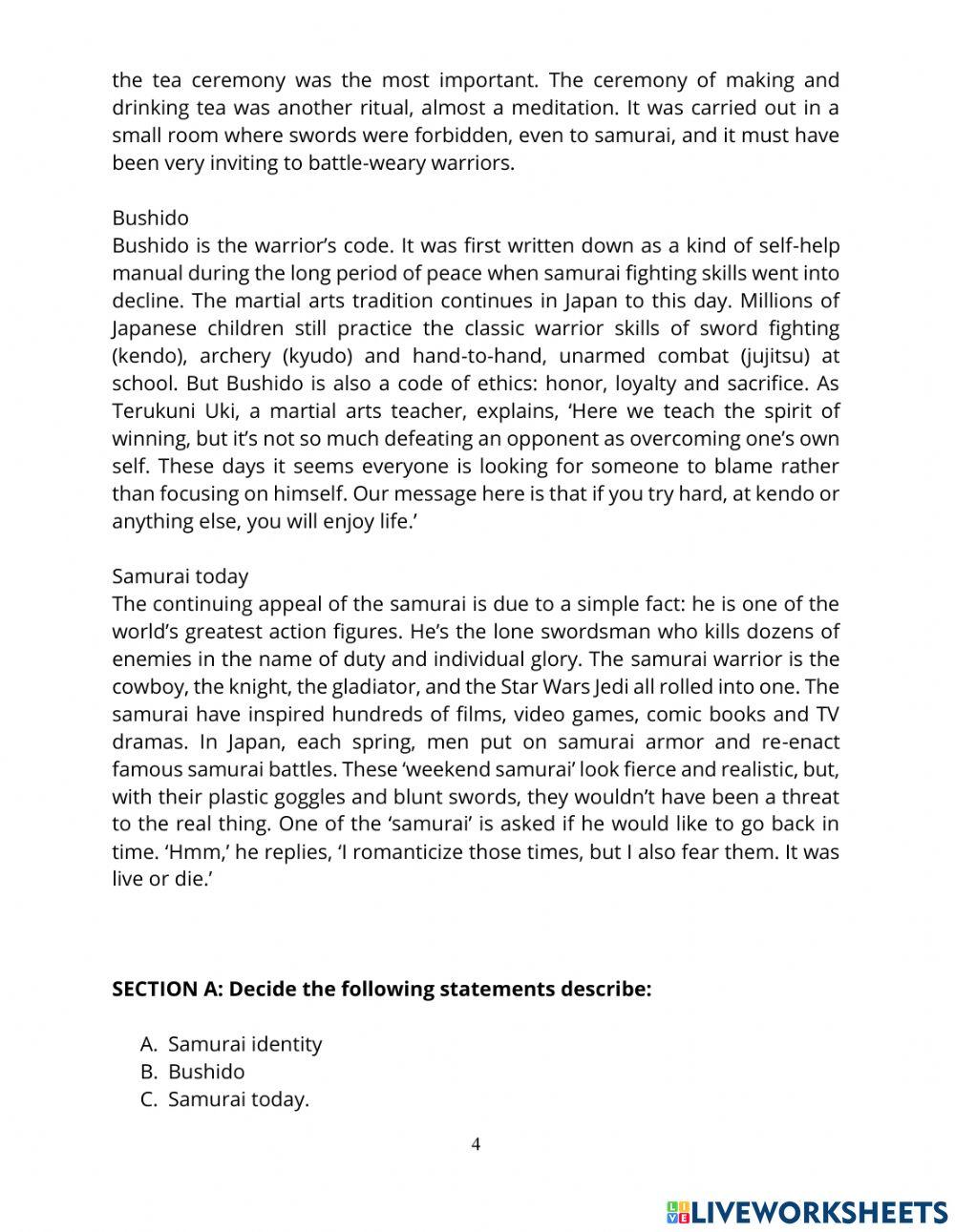 READING PRACTICE FOR FINAL - TRS501 online exercise for | Live Worksheets