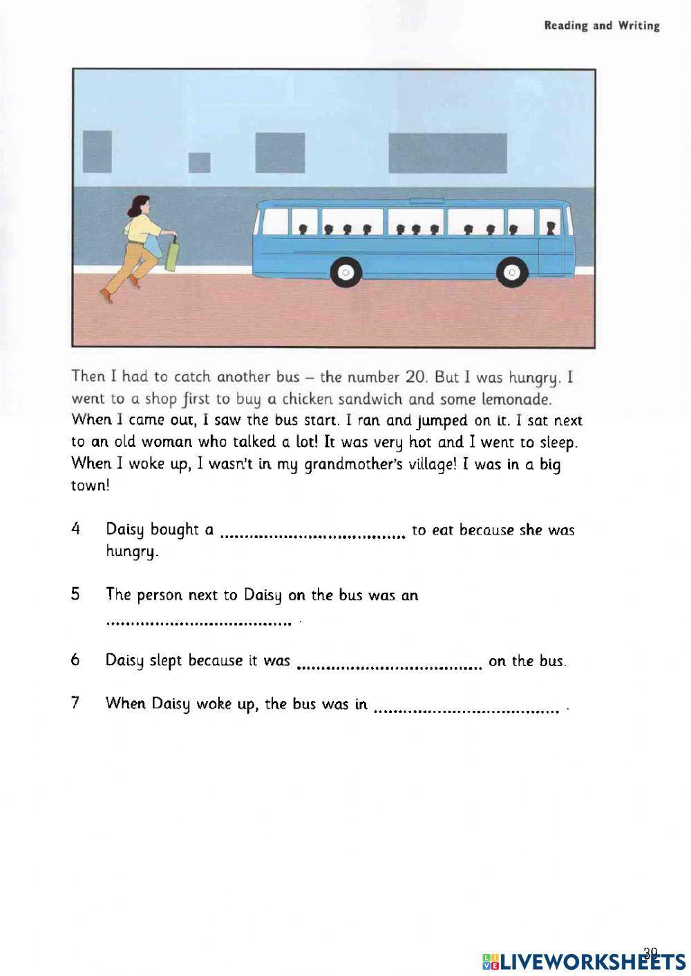 Reading test online exercise for grade 4 | Live Worksheets