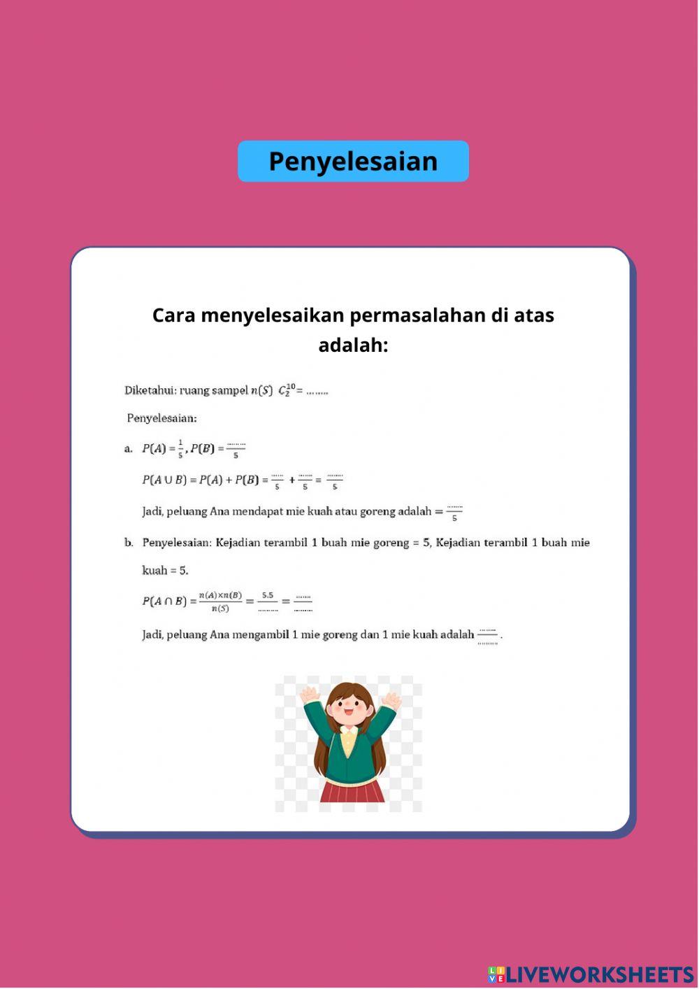 Peluang interactive exercise for 11 | Live Worksheets