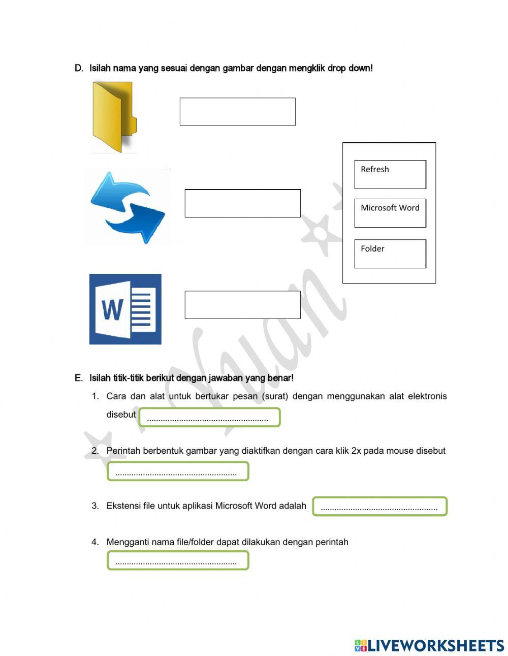 Tik worksheet for 7 | Live Worksheets