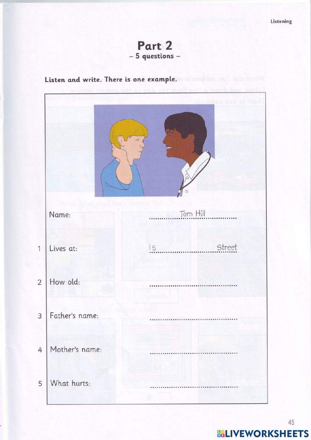 MOVERS 1- TEST … | Free Interactive Worksheets | 2418490