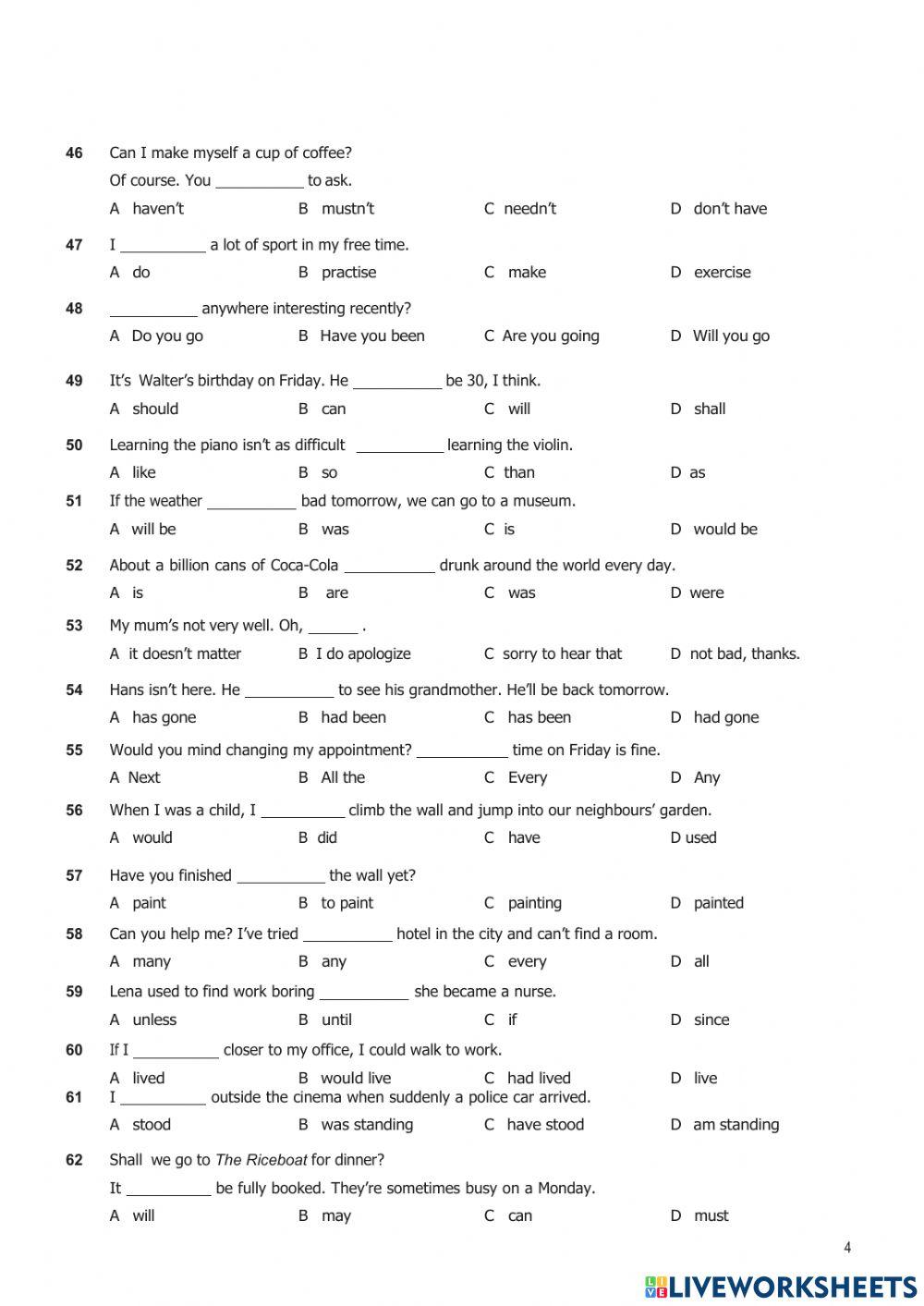 2125705 | Level Test (General English) | LiudaPrikhodko