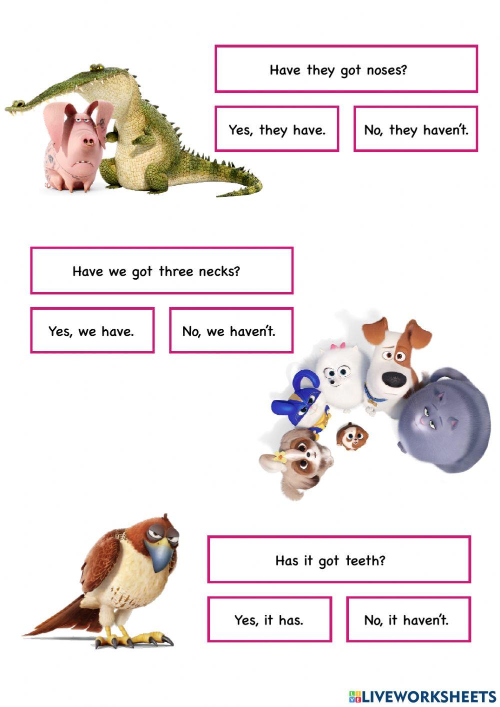 Have got online exercise for beginner | Live Worksheets