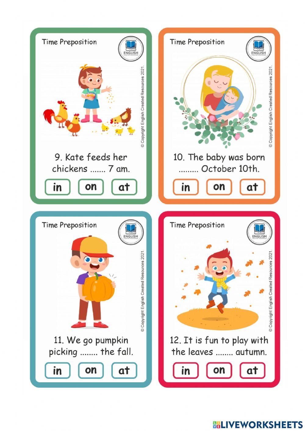 In, On, At online exercise for | Live Worksheets