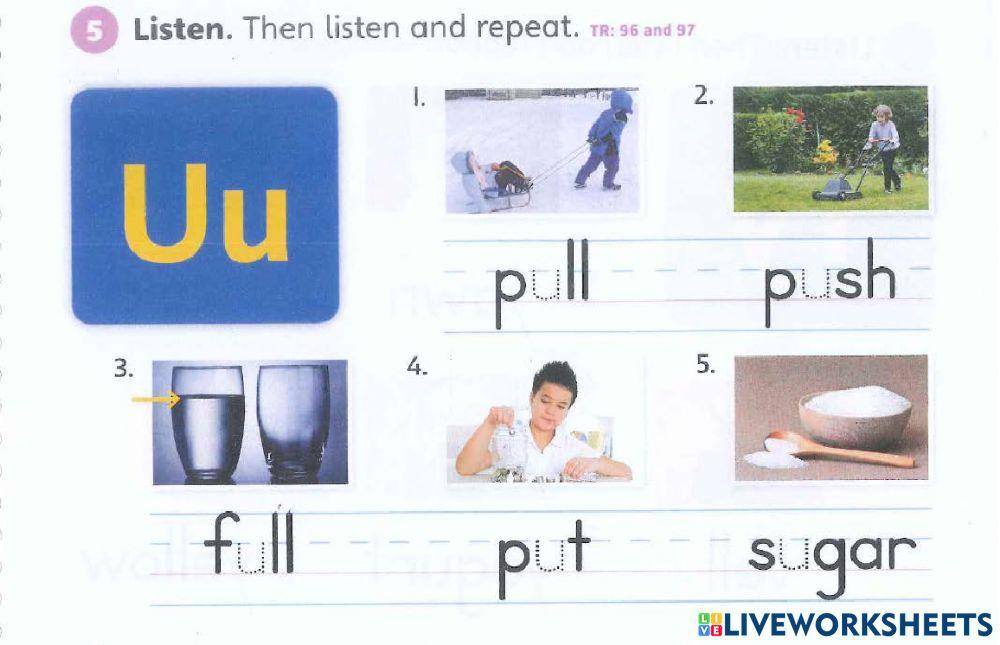 Phonics u & y interactive worksheet | Live Worksheets