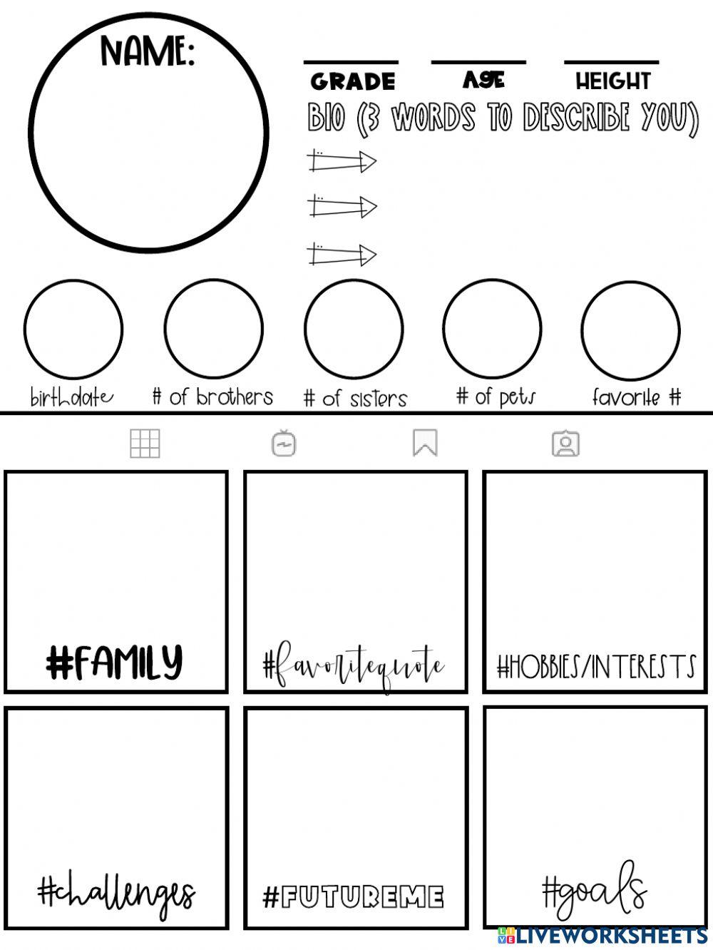 all about you online exercise for | Live Worksheets