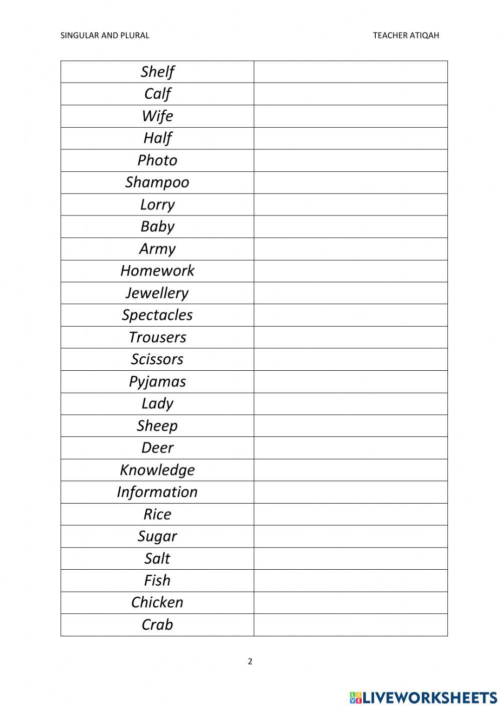 spectacles singular or plural