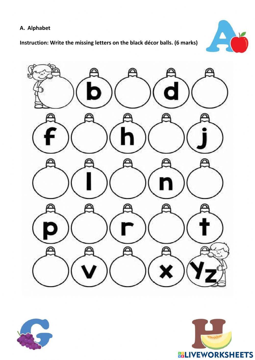 P1 English Formative Assessment 2 worksheet | Live Worksheets