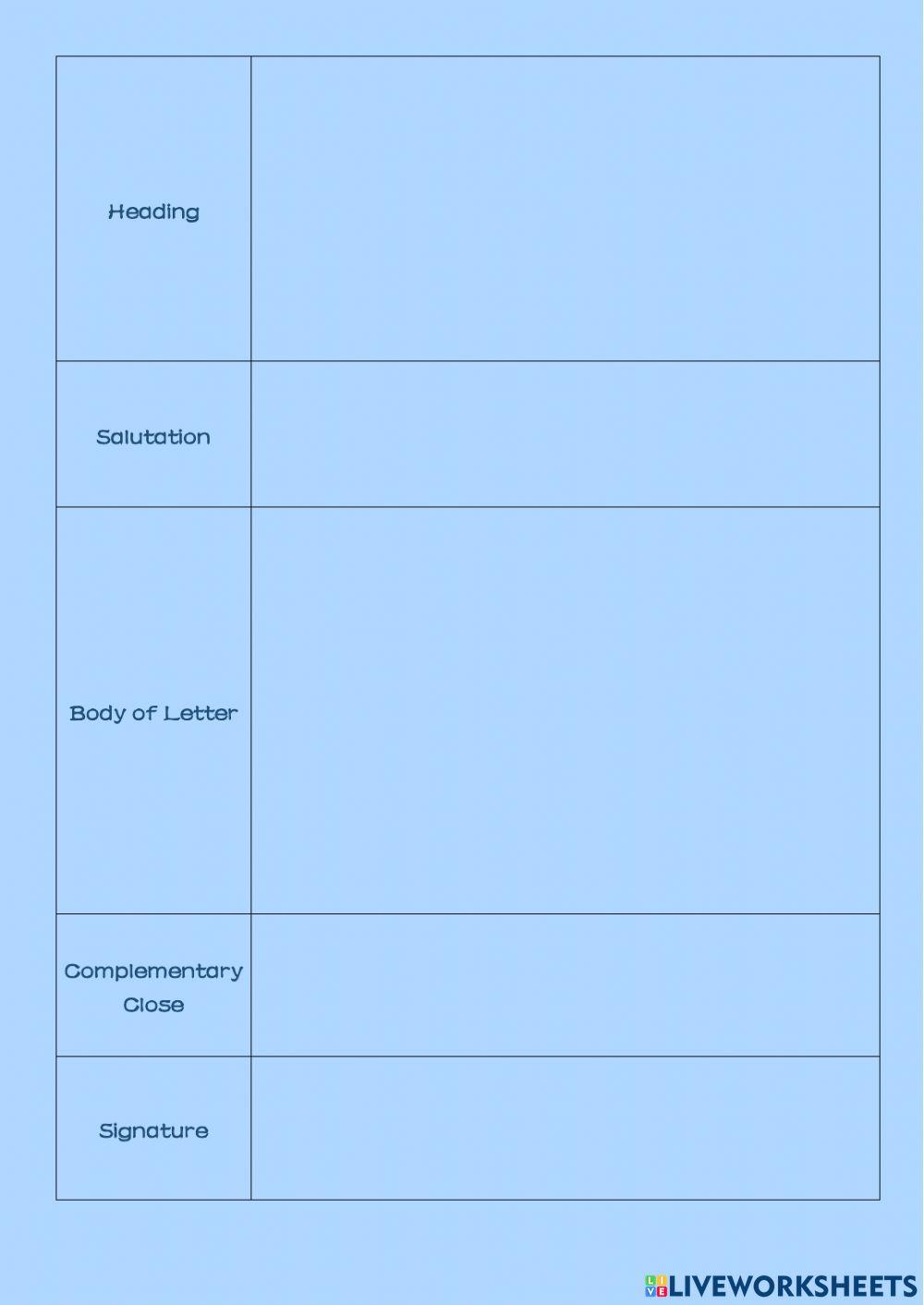 APPLICATION LETTER 3 online exercise for | Live Worksheets