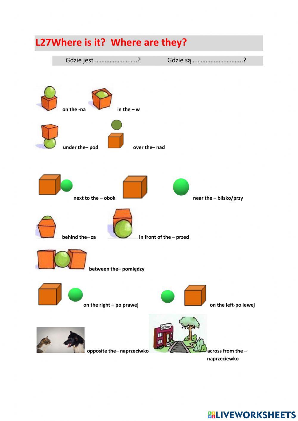 L026Where is Where are worksheet | Live Worksheets