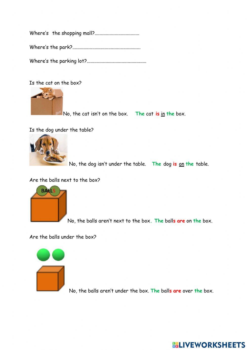 L026Where is Where are worksheet | Live Worksheets