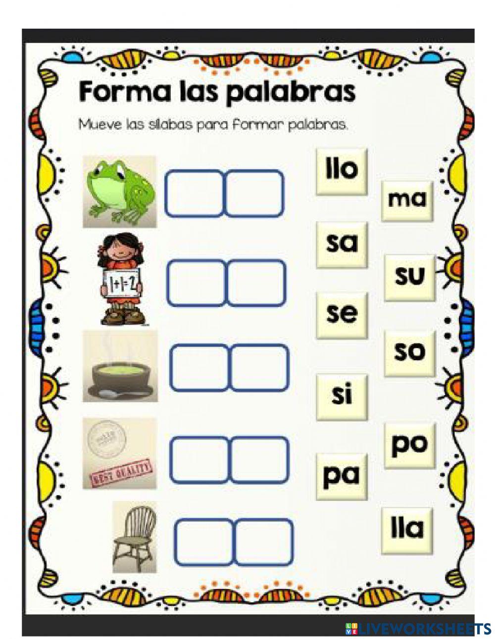 Lectura silabica free exercise | Live Worksheets