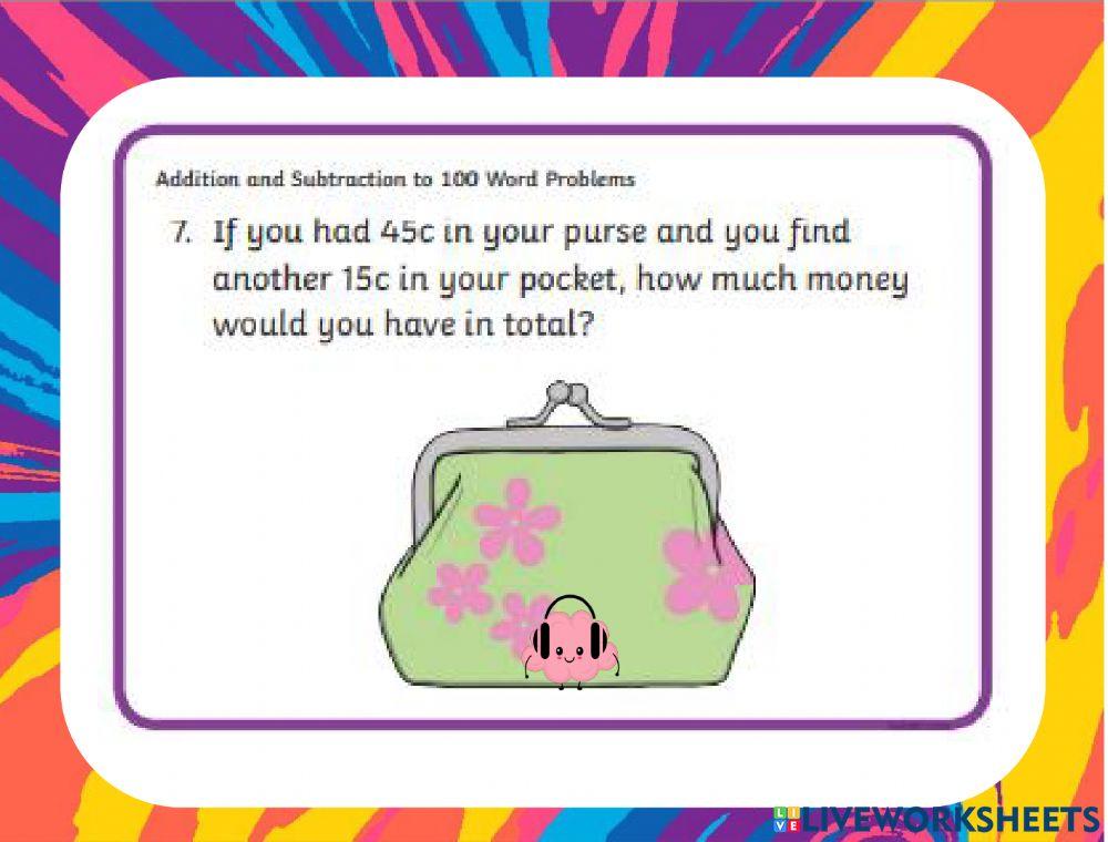 Word sums | FreemindsGradetwo | Live Worksheets