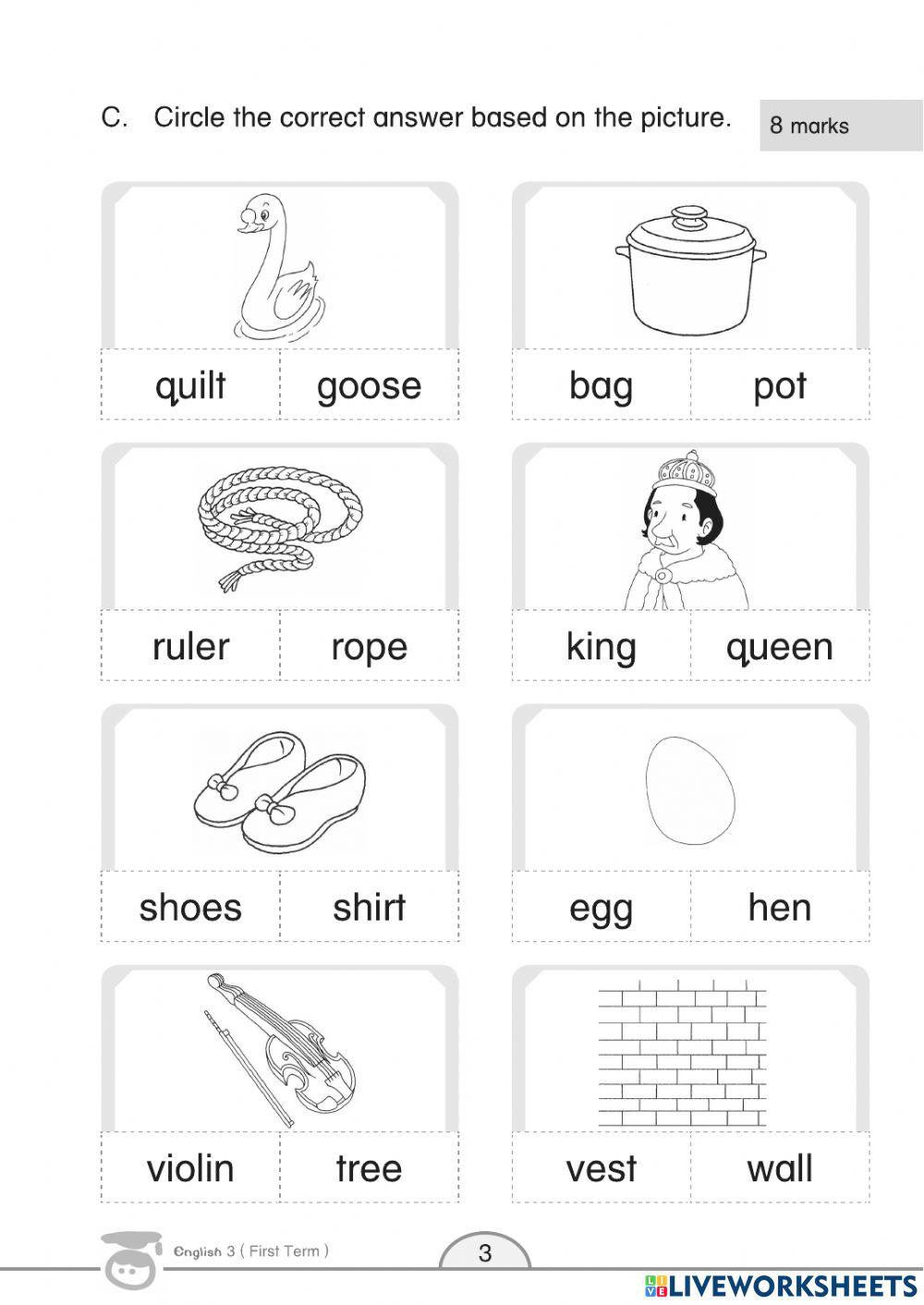 Eng - K1 - pg4 worksheet | Live Worksheets