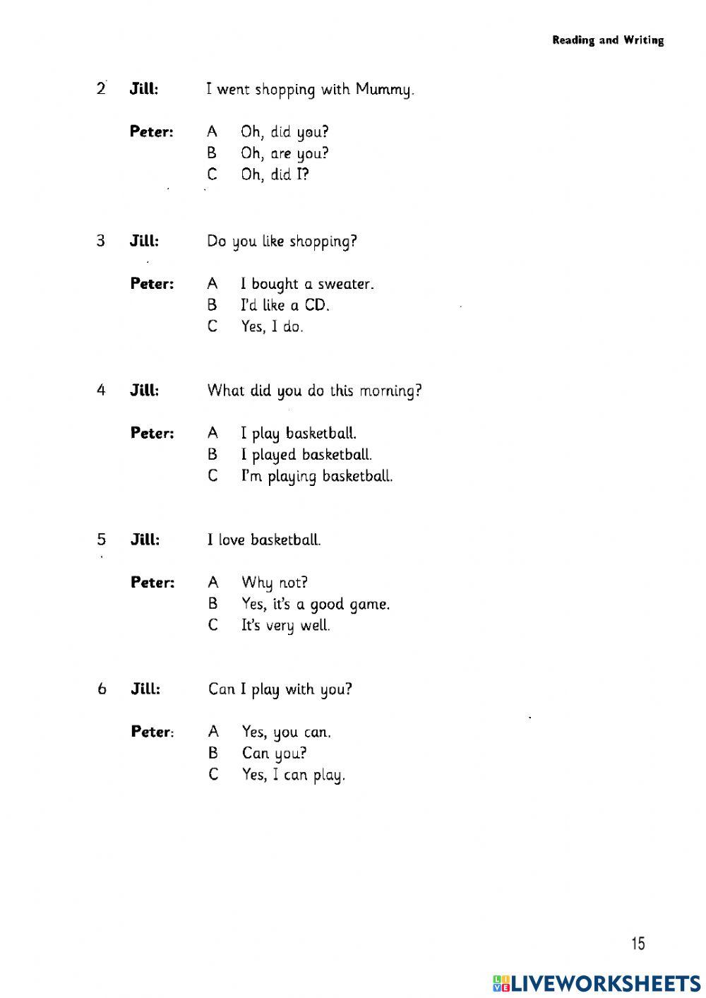 Reading test online exercise for grade 4 | Live Worksheets