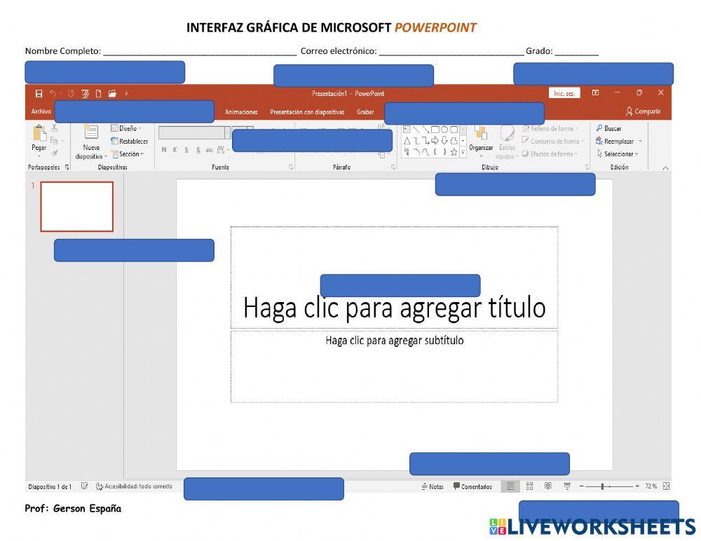 Interfaz gráfic… | Free Interactive Worksheets | 2128691