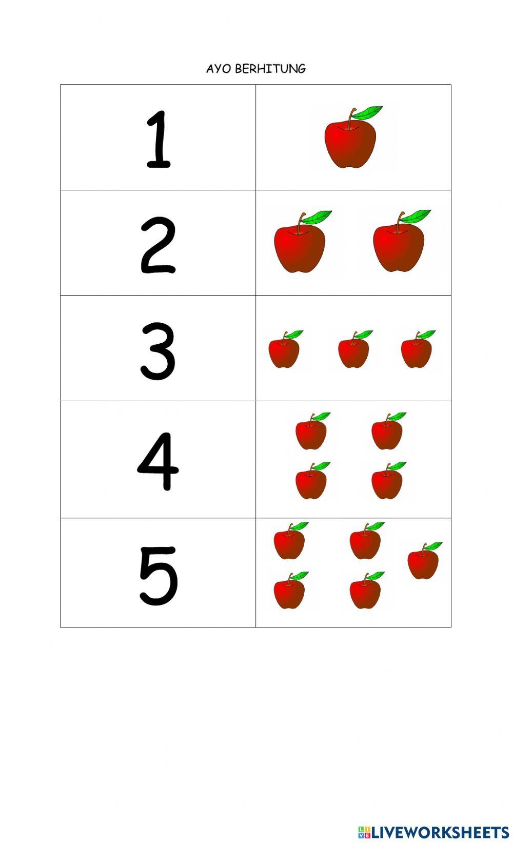Berhitung online pdf activity | Live Worksheets