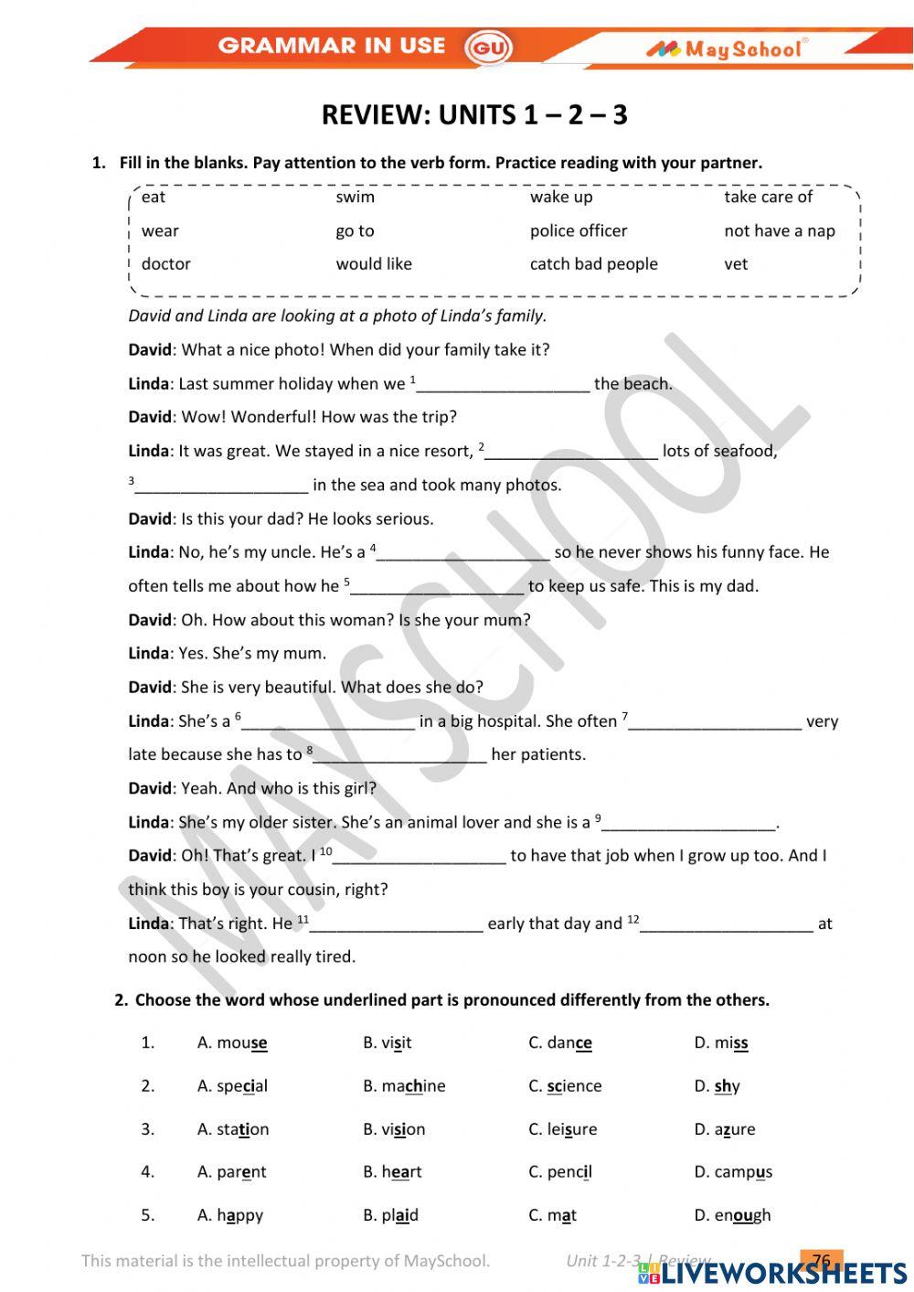 GU-Review-U123-Review online exercise for | Live Worksheets