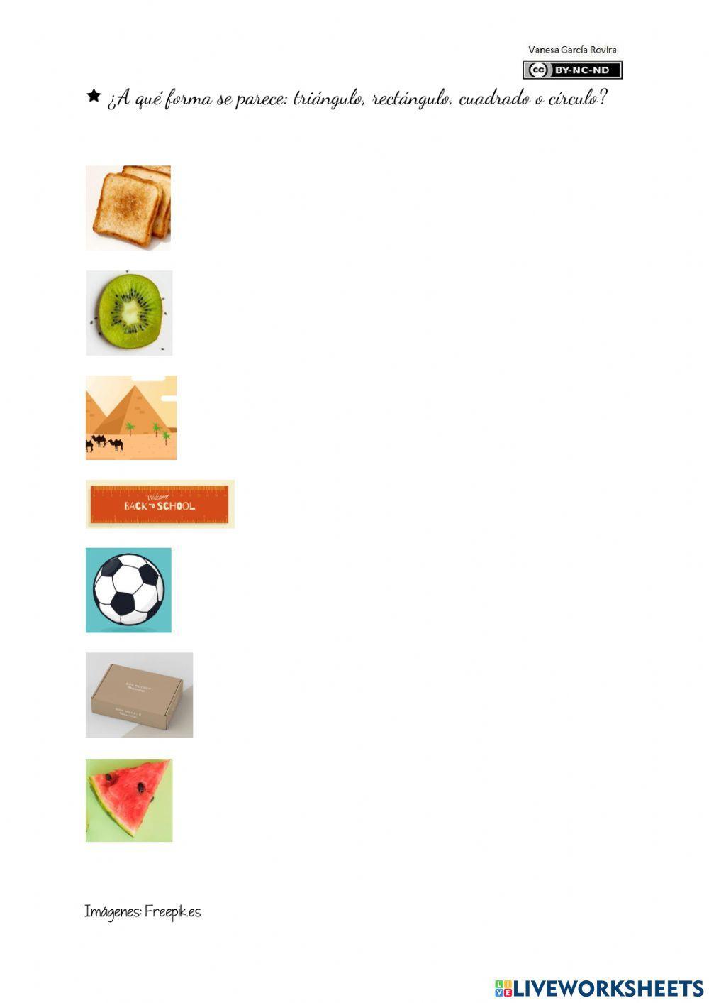 Formas geométricas básicas activity | Live Worksheets