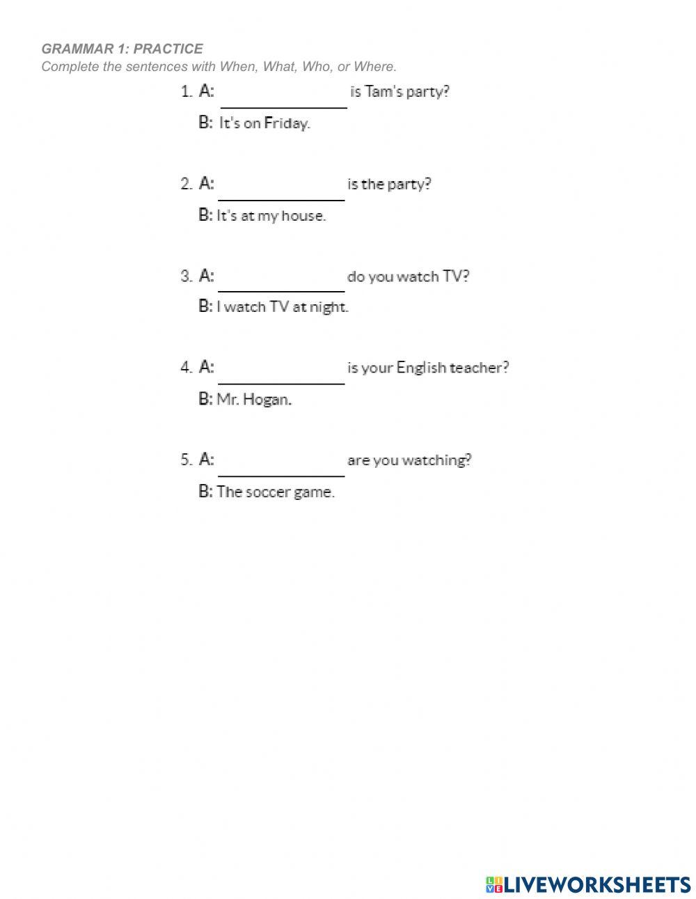 EP INTRO Unit 7 Lesson A and B practice online exercise for | Live ...