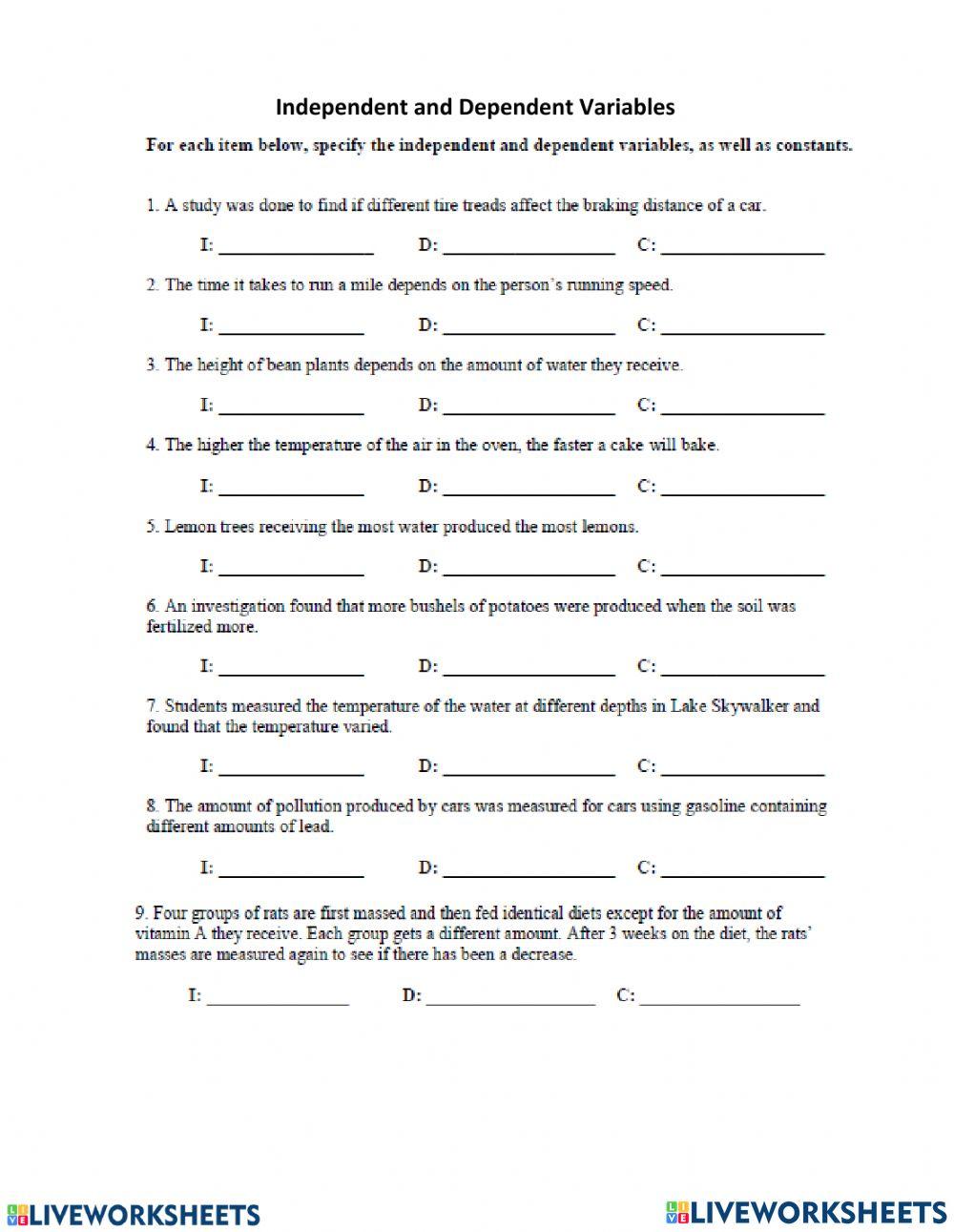 dependent variable year 7