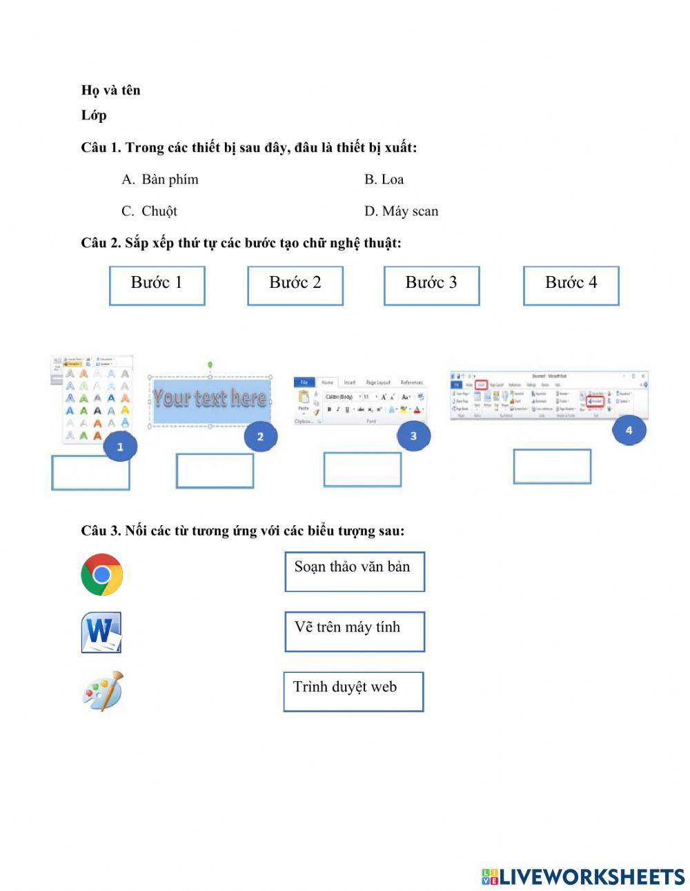 Bàn phím worksheet | Live Worksheets