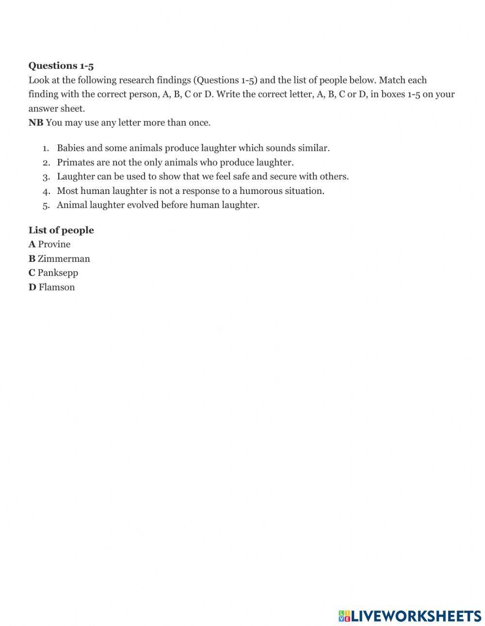 Ielts reading m… | Free Interactive Worksheets | 2129190