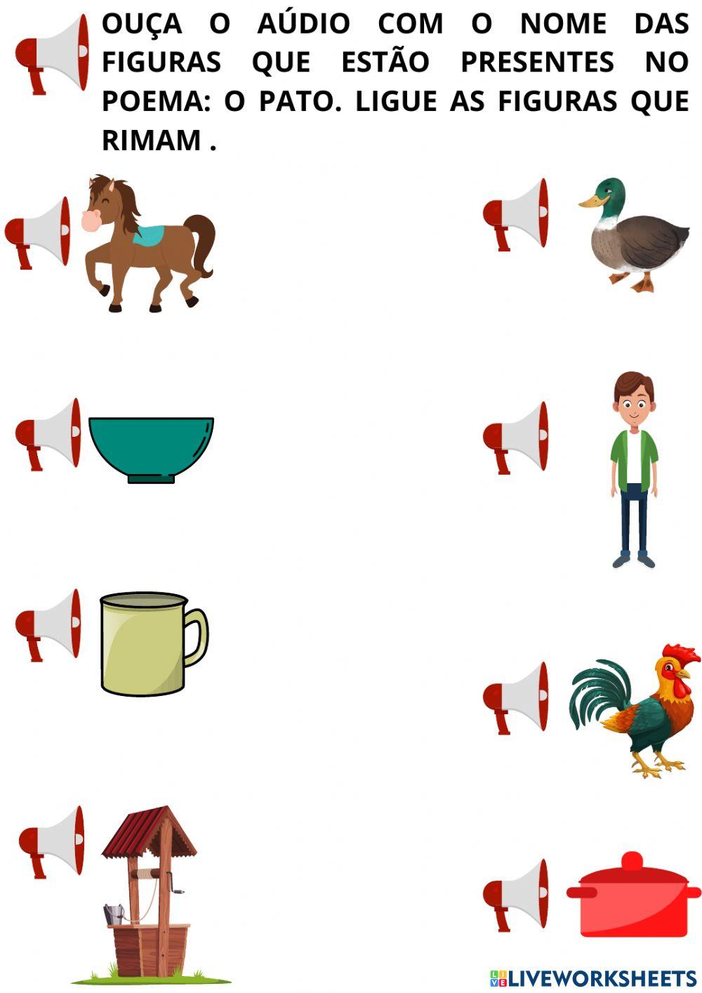 Rimas online exercise for EDUCAÇÃO INFANTIL | Live Worksheets